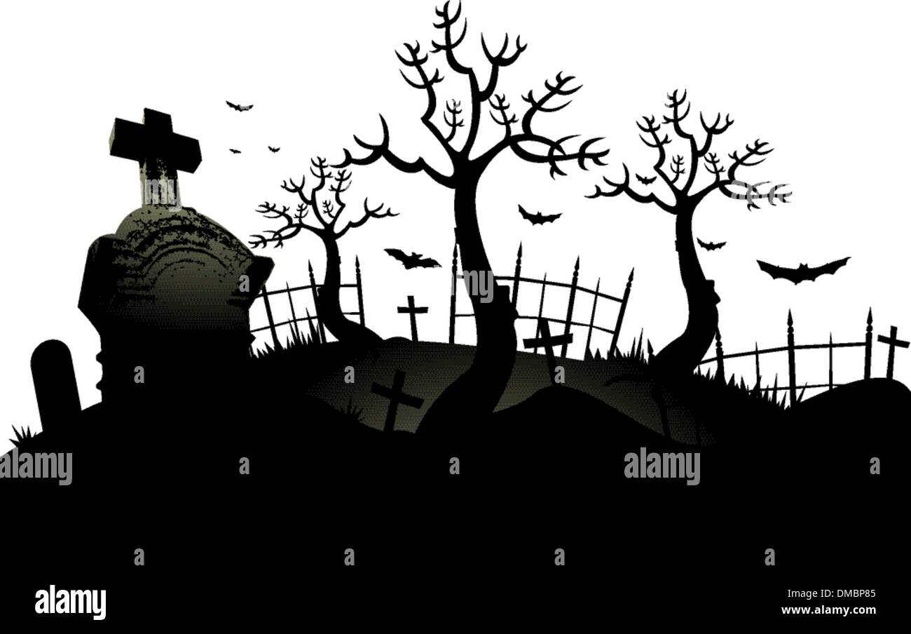 Cemetery background illustration Stock Vector Image & Art - Alamy
