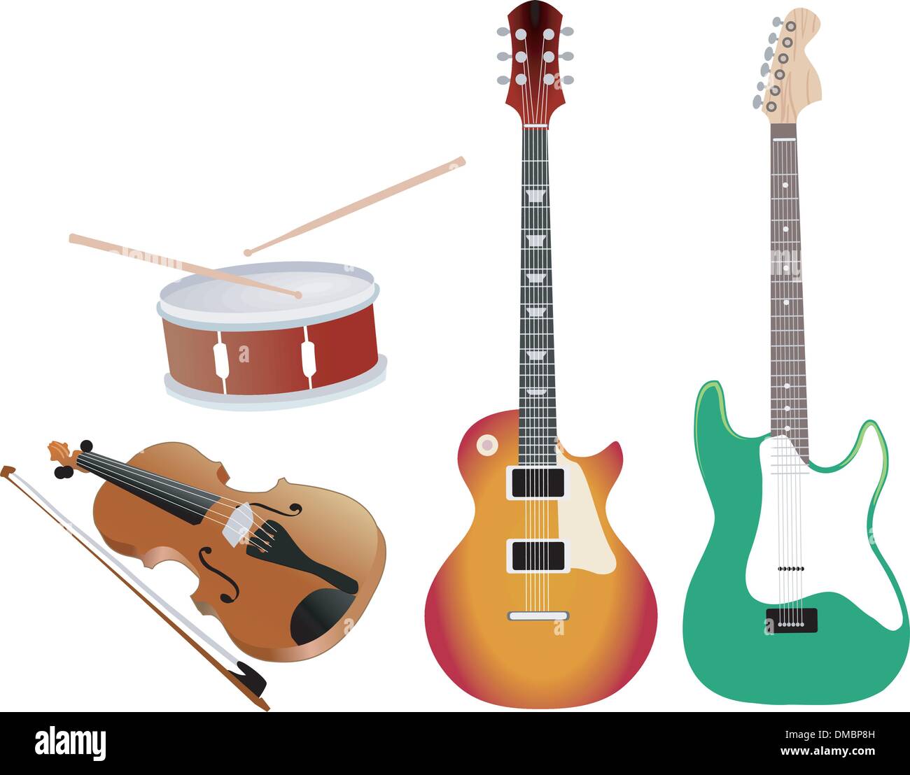 set of the different musical objects Stock Vector Image & Art - Alamy