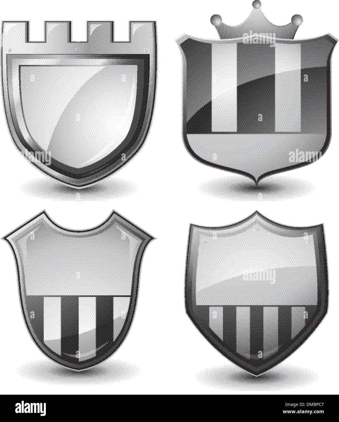 Vector silver shields Stock Vector Image & Art - Alamy