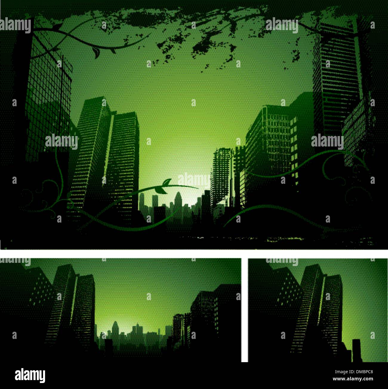 Green downtown city background Stock Vector Image & Art - Alamy