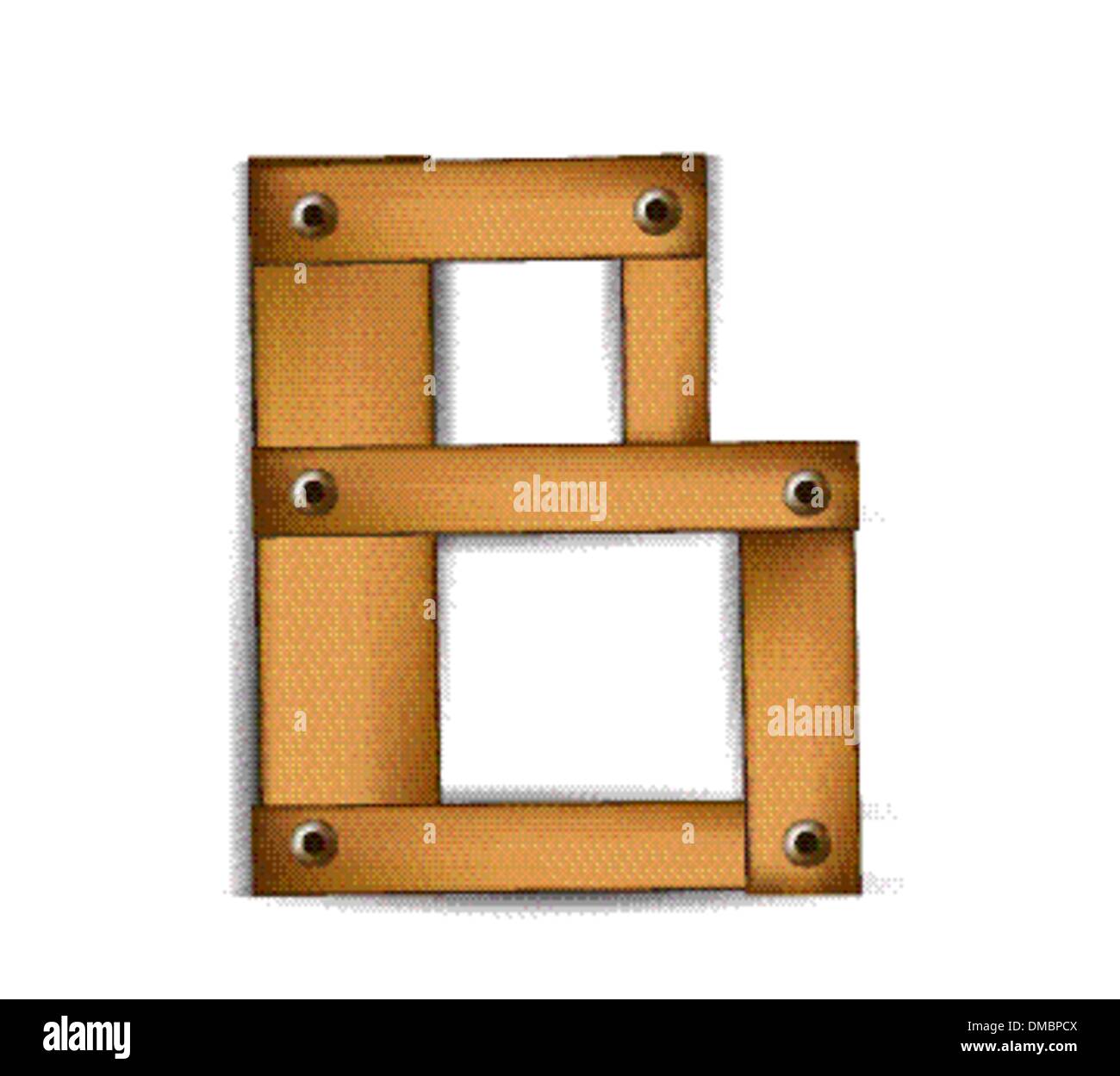 Abc written wooden letters Stock Vector Images - Alamy