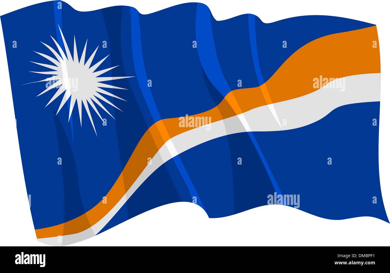 Political waving flag of Marshall Islands Stock Vector Image & Art - Alamy