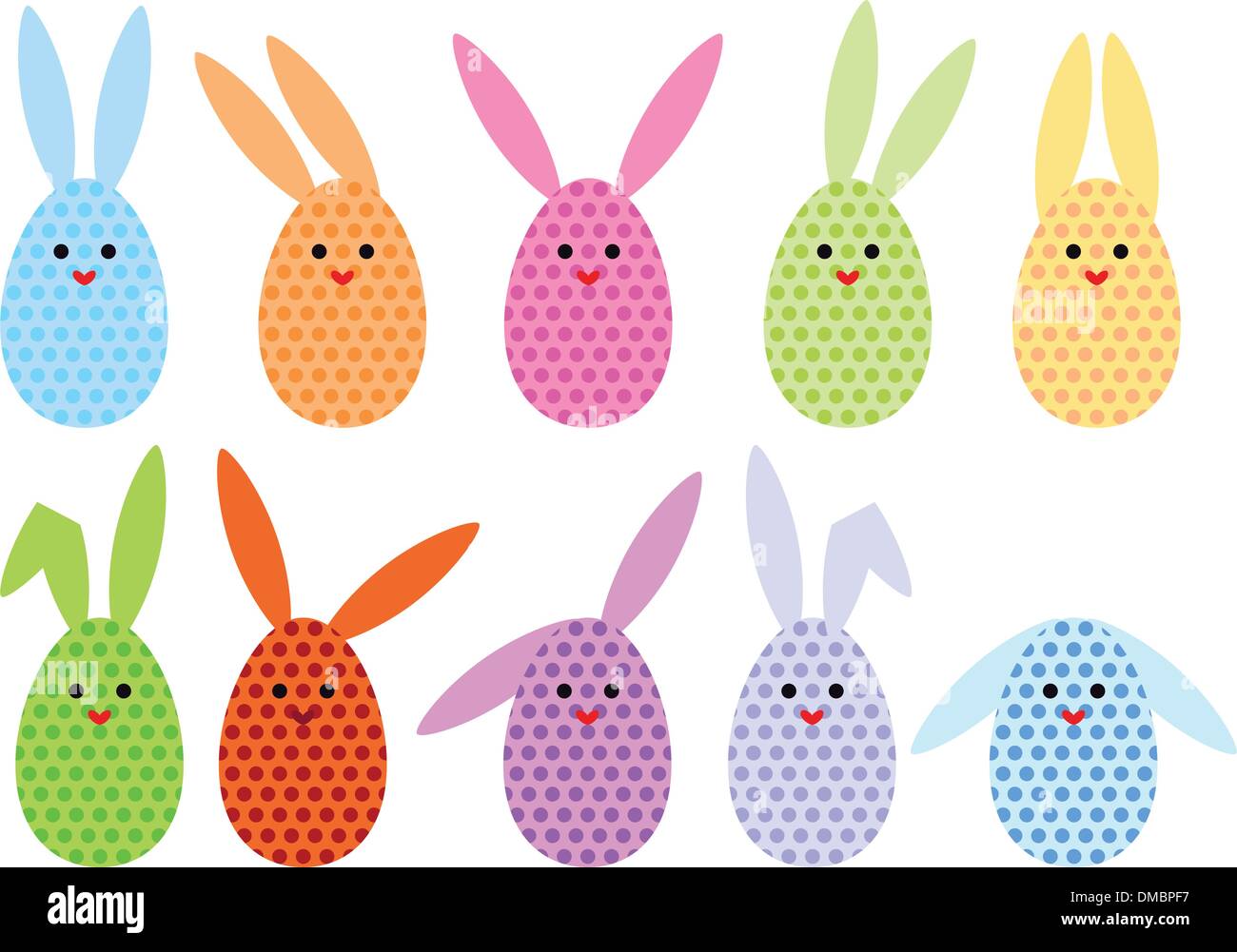 Cartoon Easter Bunnies Stock Vector Images - Alamy