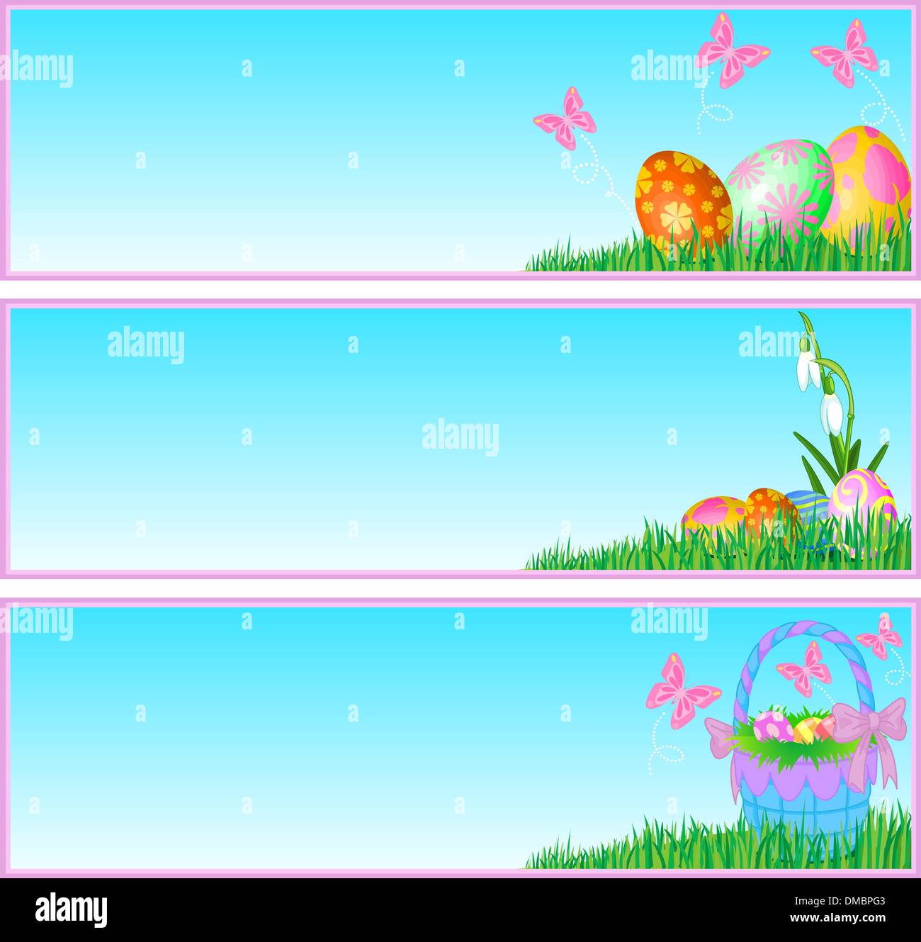 Easter eggs banners Stock Vector Image & Art - Alamy