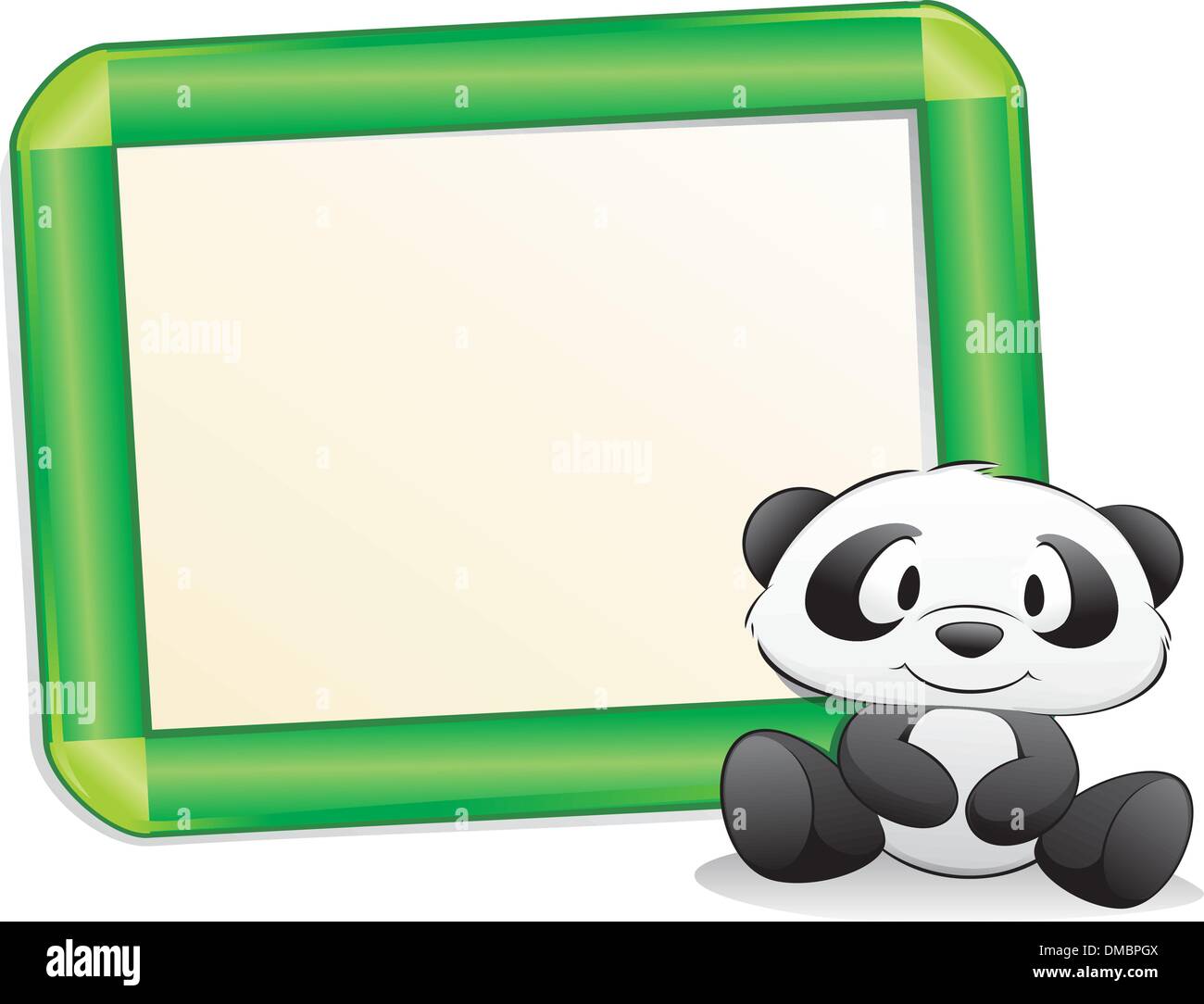 Cartoon Panda with Frame Stock Vector Image & Art - Alamy