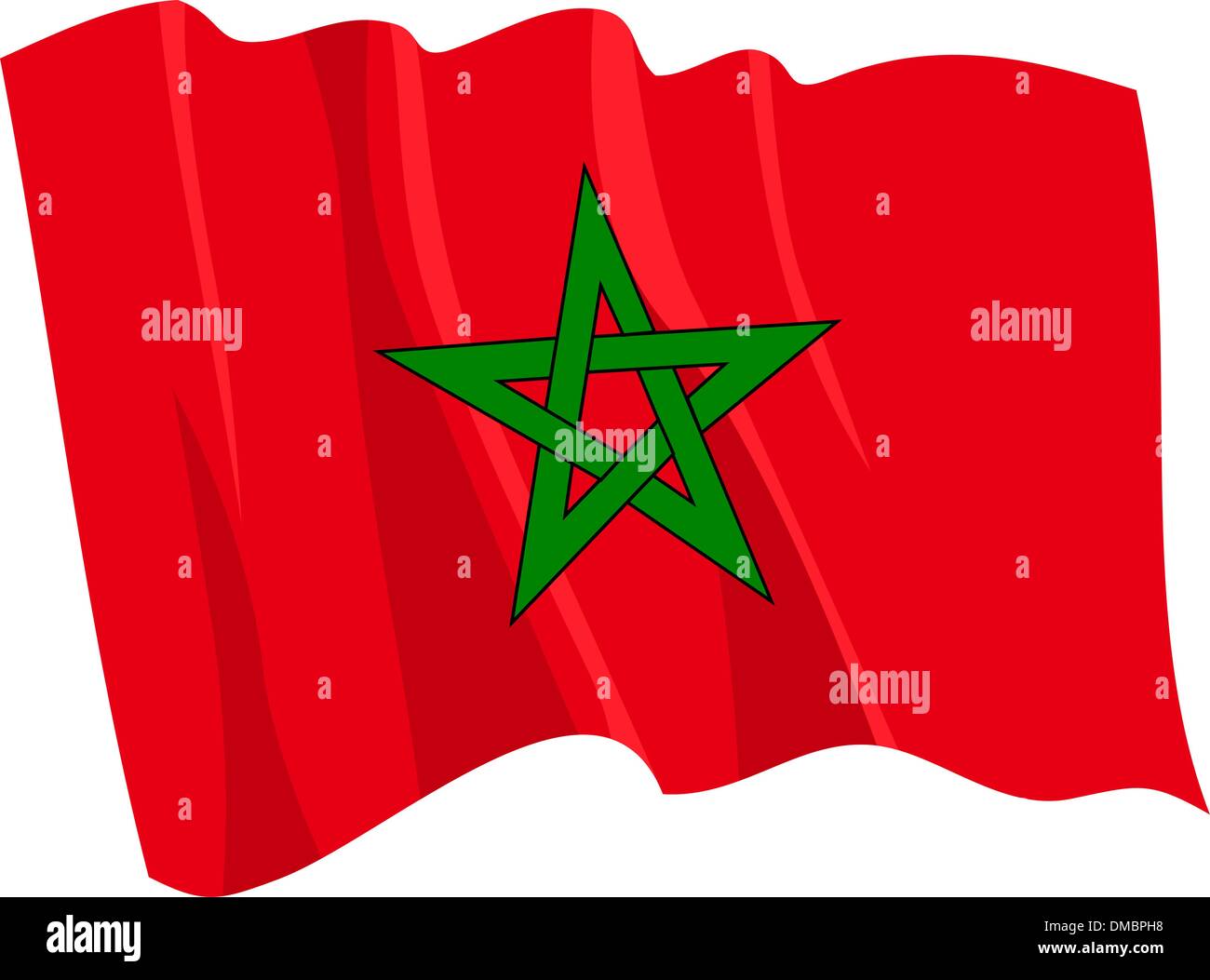 Political waving flag of Morocco Stock Vector Image & Art - Alamy