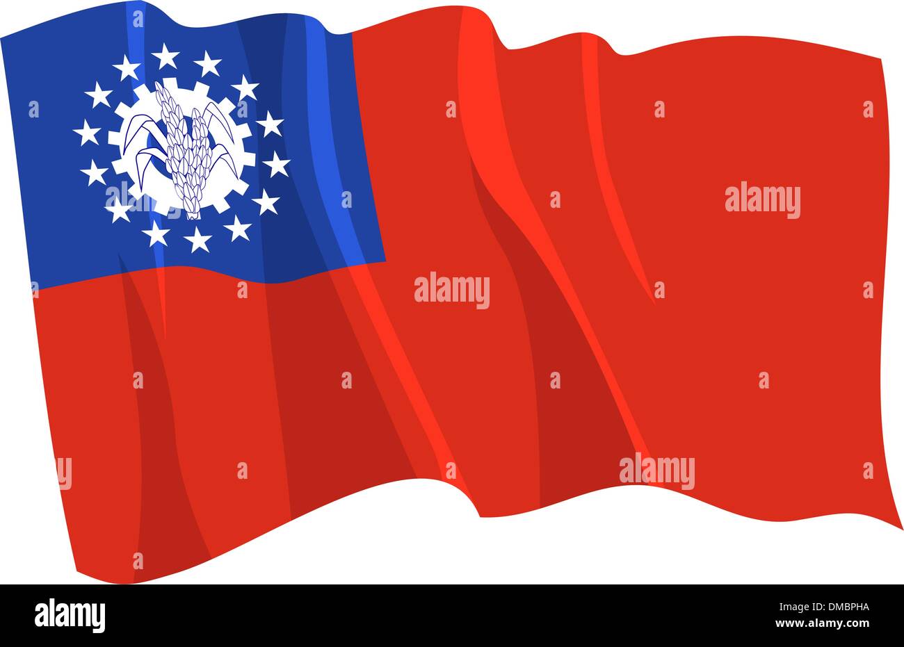 Myanmar waving flag hi-res stock photography and images - Alamy