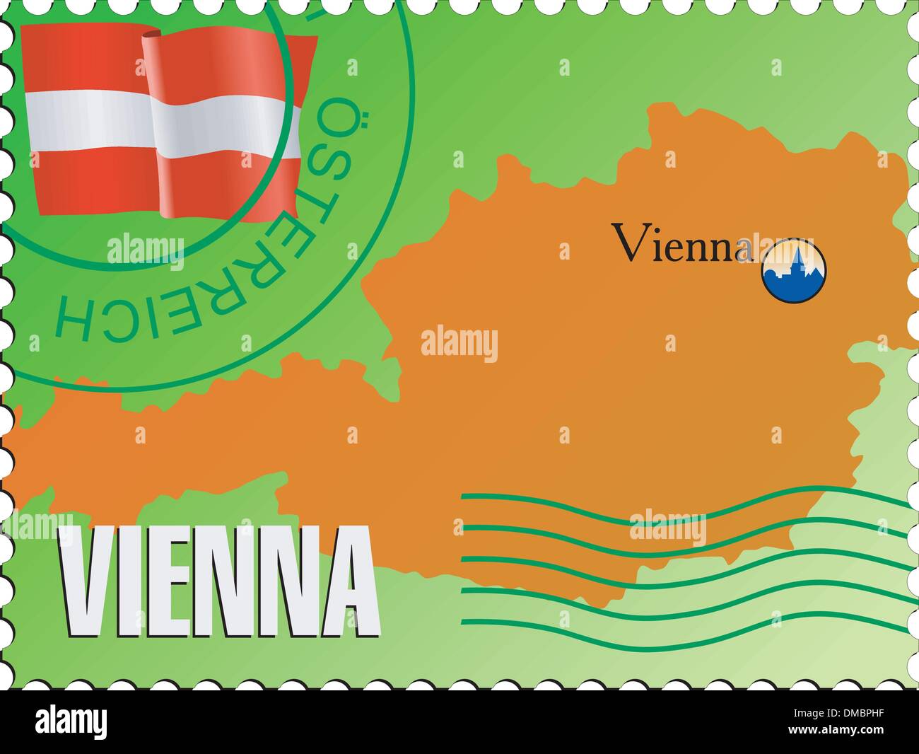 Vienna - capital of Austria. Vector stamp Stock Vector Image & Art - Alamy