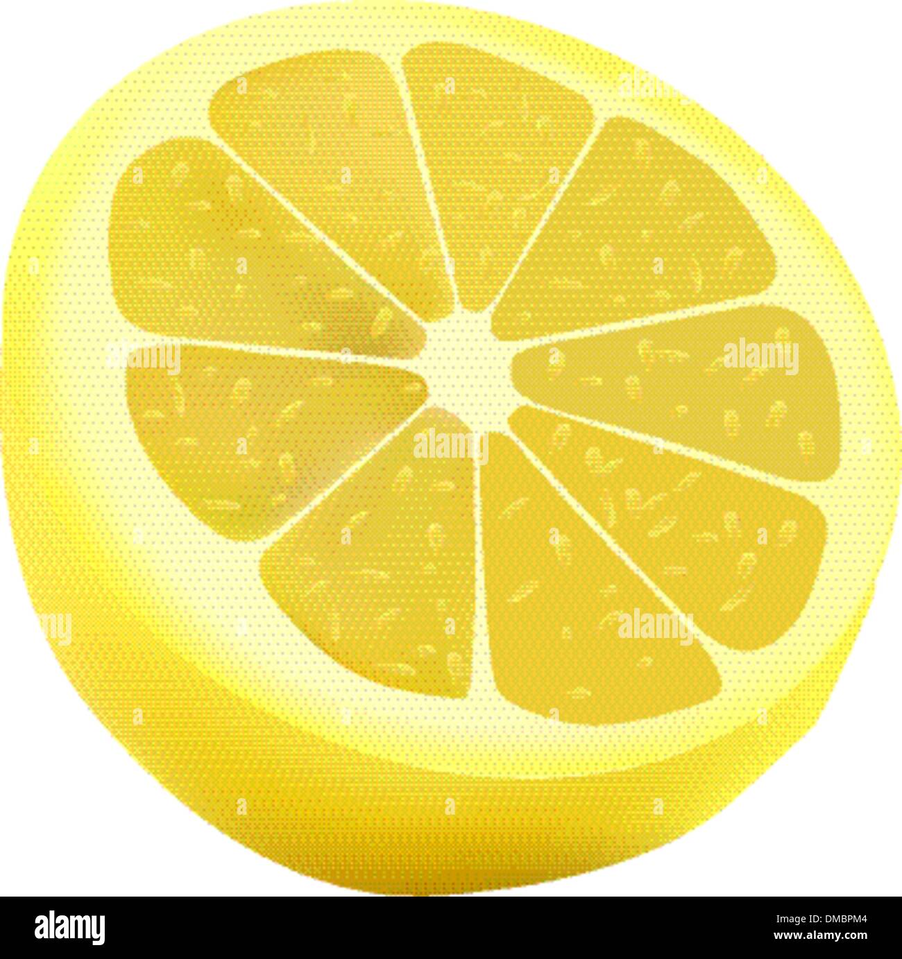 Realistic lemon slice isolated Stock Vector Images - Alamy