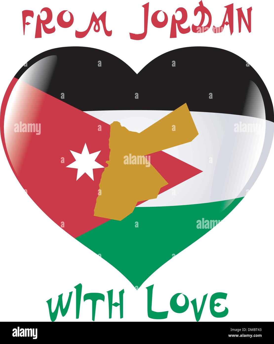 Map and flag of jordan Stock Vector Images - Alamy