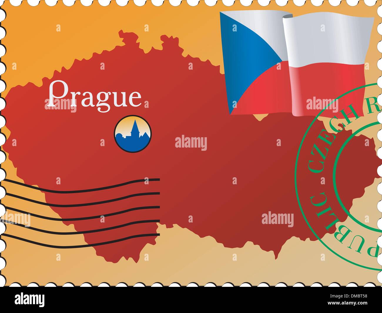Prague the capital of the czech republic Stock Vector Images - Alamy