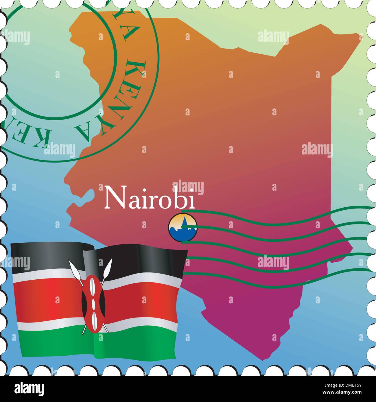 Nairobi flag Stock Vector Images - Alamy