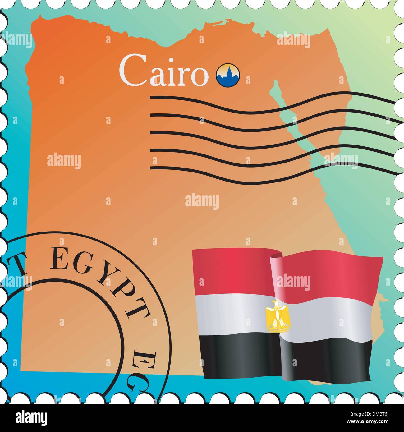 Cairo - capital of Egypt. Vector stamp Stock Vector Image & Art - Alamy