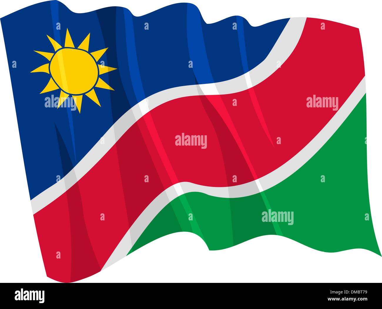 Namibia flag vector hi-res stock photography and images - Alamy
