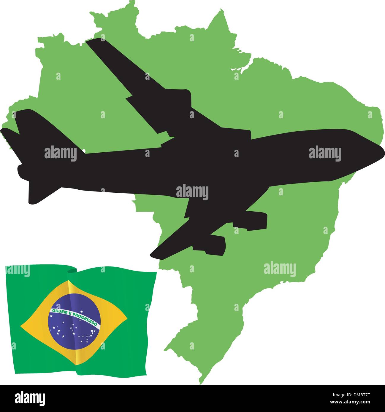 Brazil map tourism Cut Out Stock Images & Pictures - Alamy