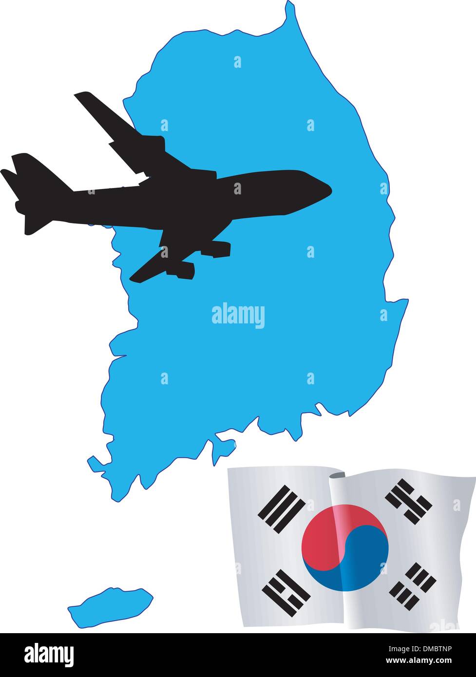 Fly Me To The South Korea Stock Vector Image And Art Alamy