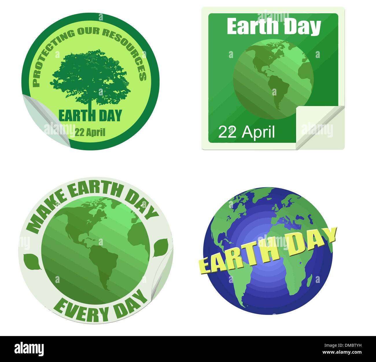 Earth Day stickers set Stock Vector Image & Art - Alamy