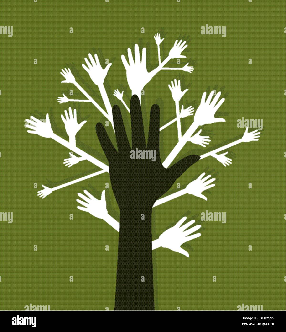 Body paint tree Stock Vector Images - Alamy