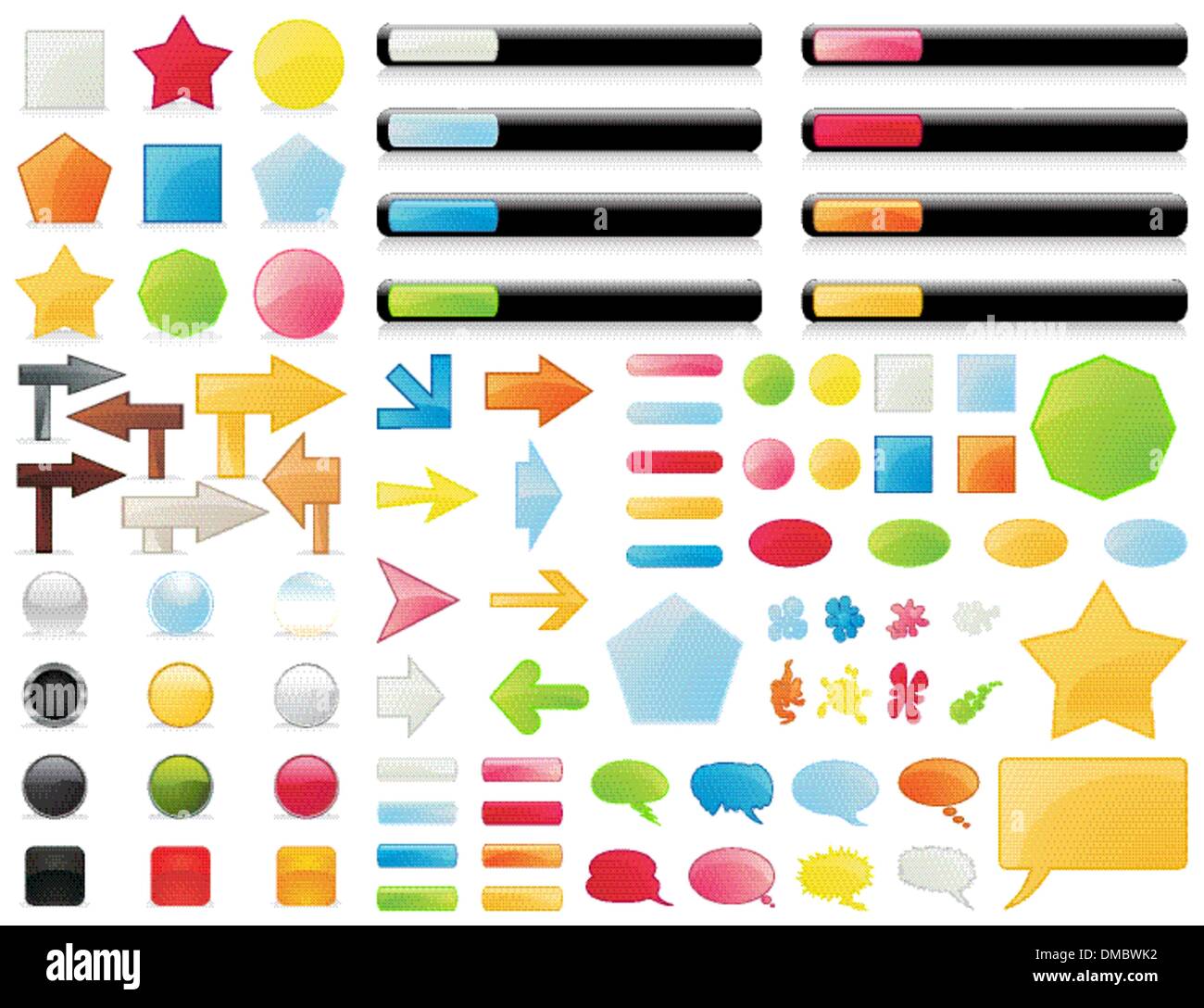 Big collection of buttons Stock Vector Image & Art - Alamy