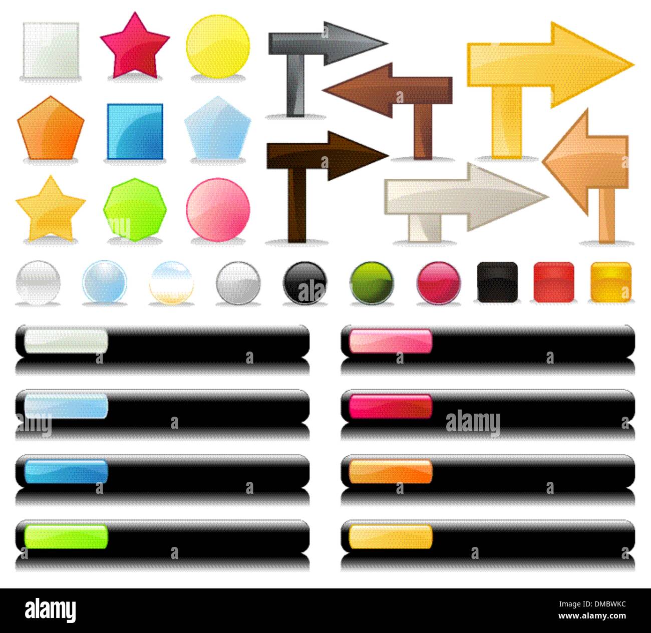 Collection of buttons4 Stock Vector Image & Art - Alamy