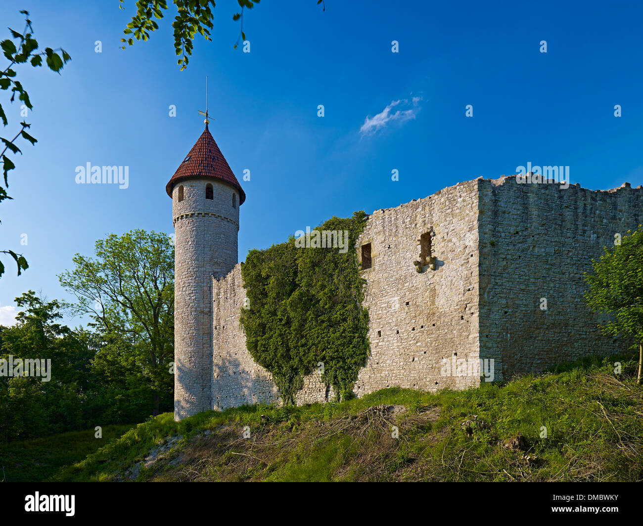 Haineck ruins at nazza hainich national park hi-res stock photography ...