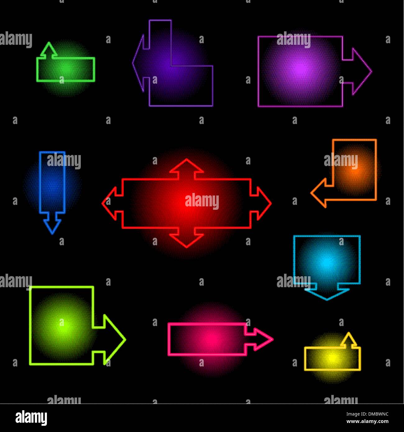 Neon sign horizontal Stock Vector Images - Alamy