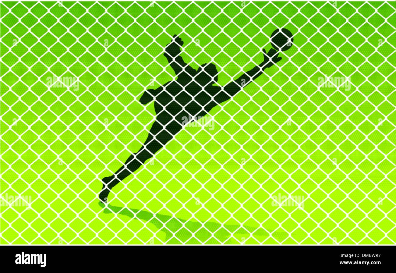 Goalie diving Stock Vector Images - Alamy