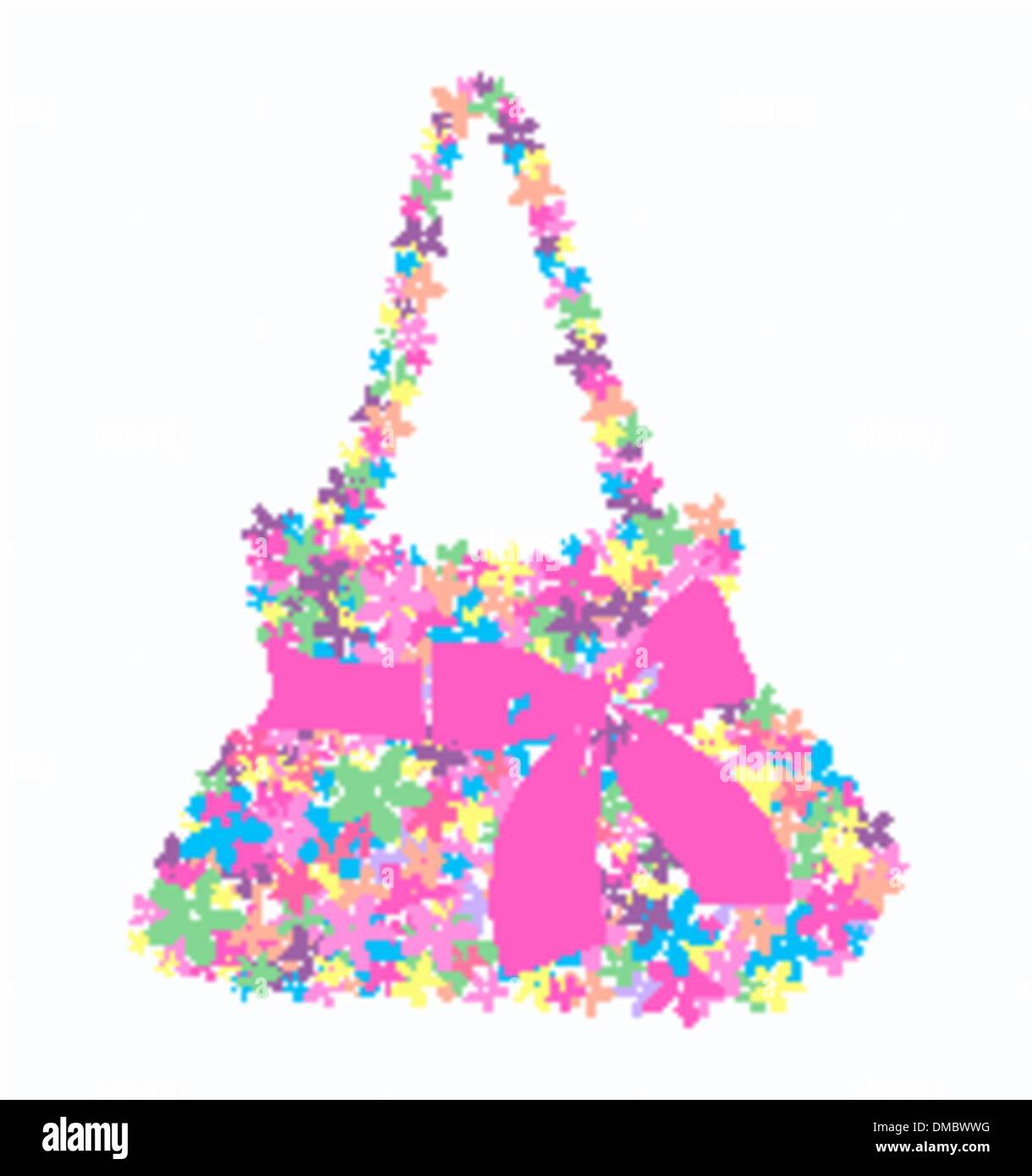 Floral print bag Stock Vector Images - Alamy