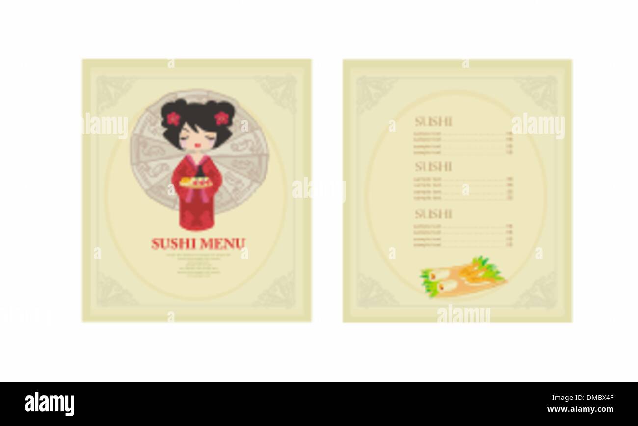 template of traditional Japanese food menu Stock Vector Image & Art - Alamy