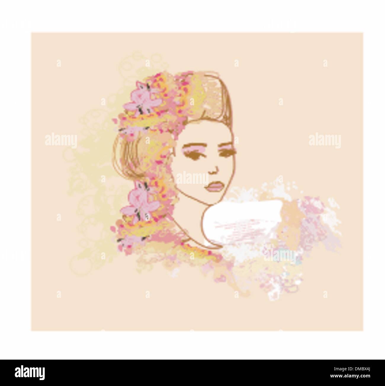 Abstract Beautiful Woman poster Stock Vector Image & Art - Alamy