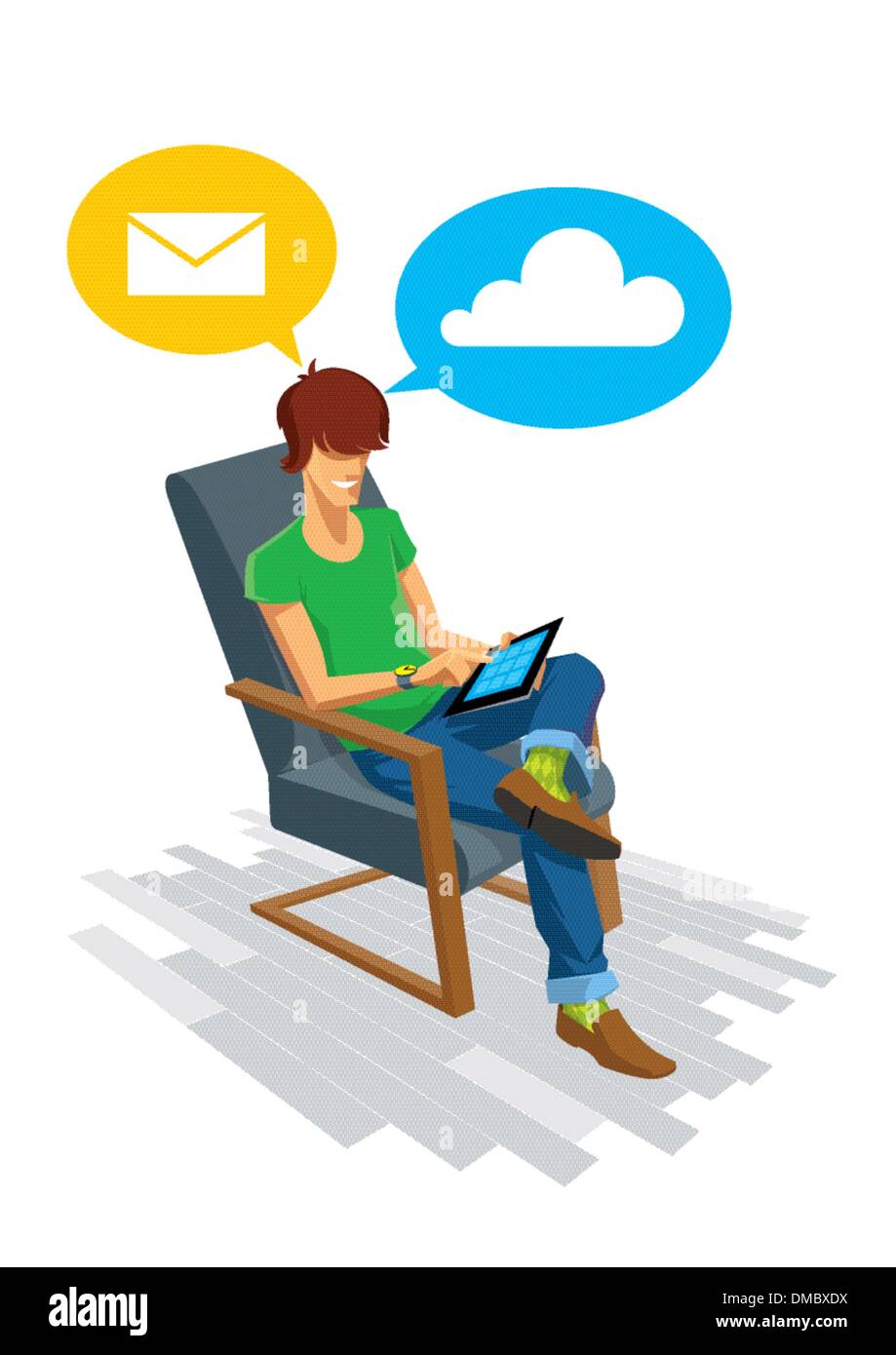 Working digital network Cut Out Stock Images & Pictures - Alamy