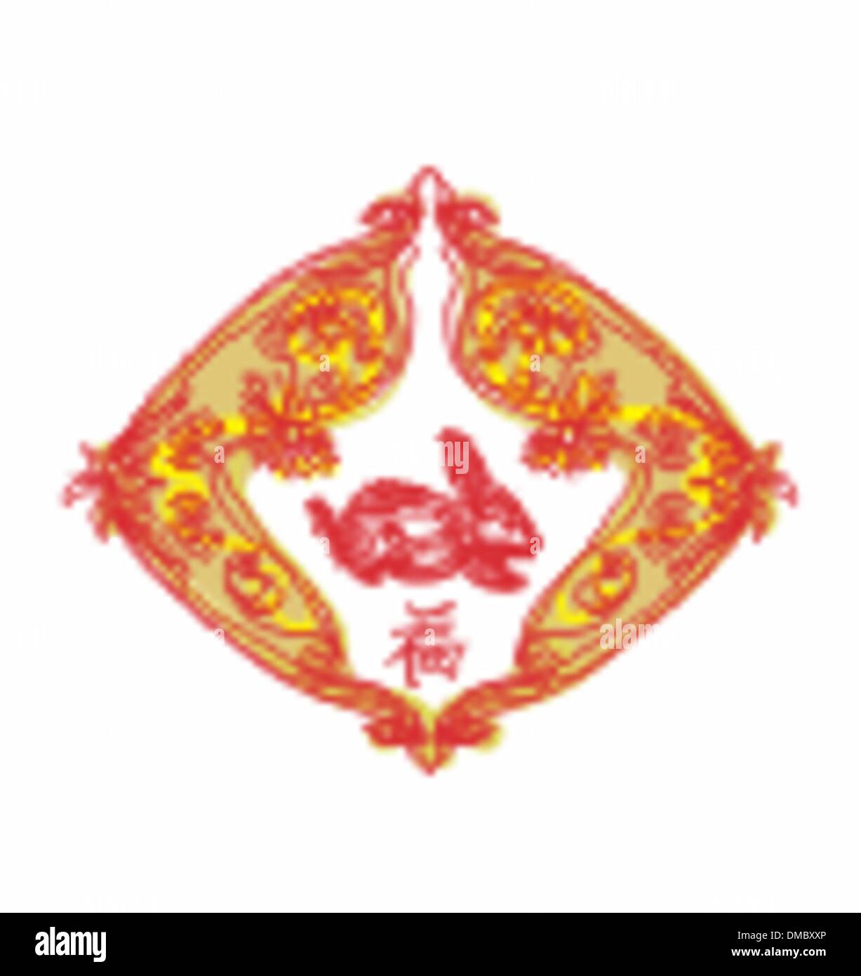 Happy year of the rabbit Cut Out Stock Images & Pictures - Alamy