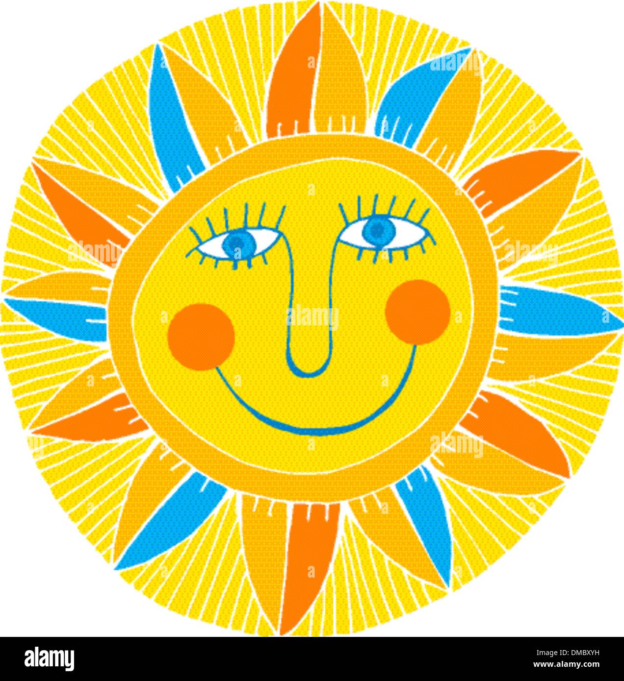 abstract smiling sun Stock Vector Image & Art - Alamy
