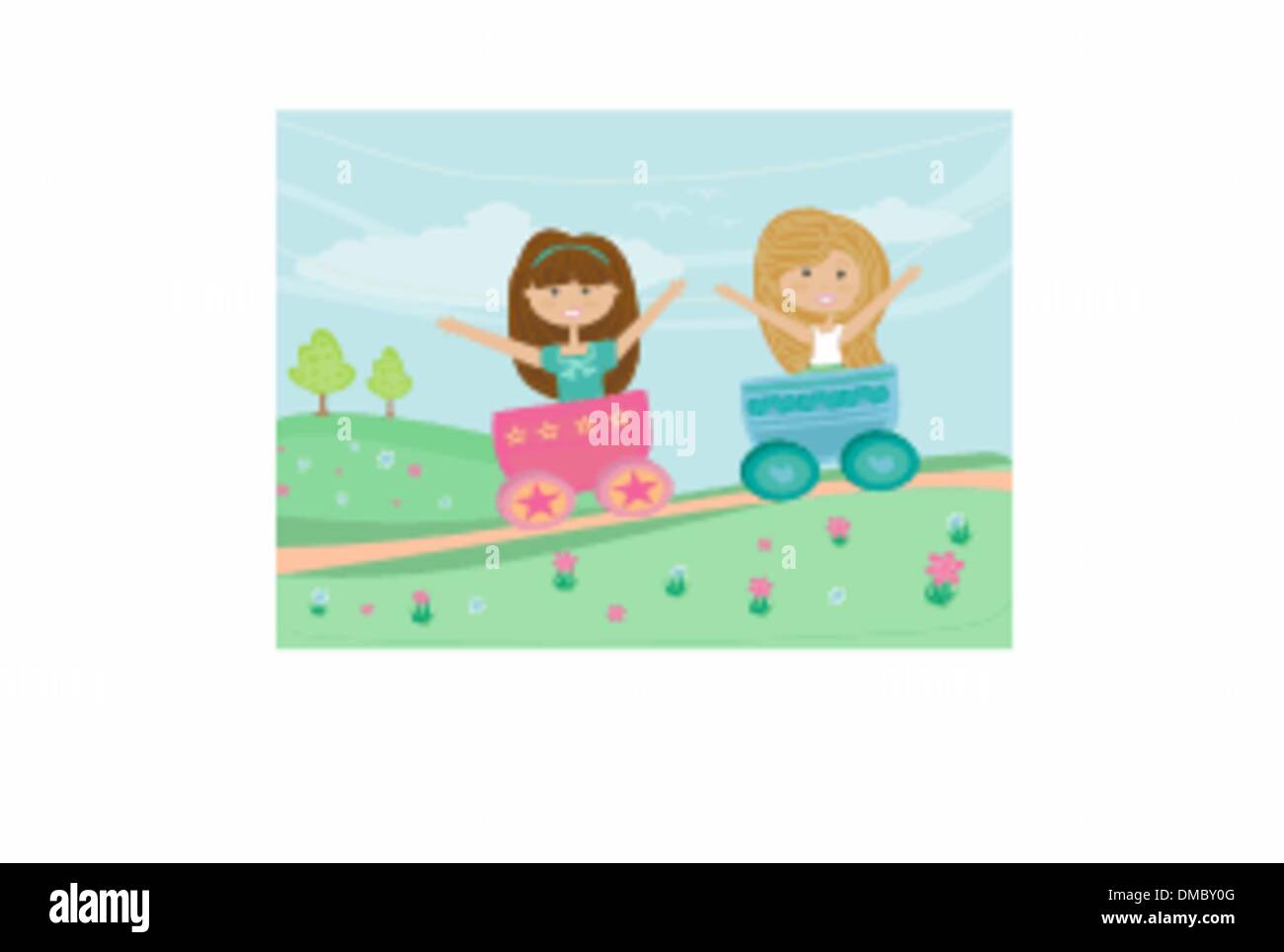 Girls wallpaper Stock Vector Images - Alamy
