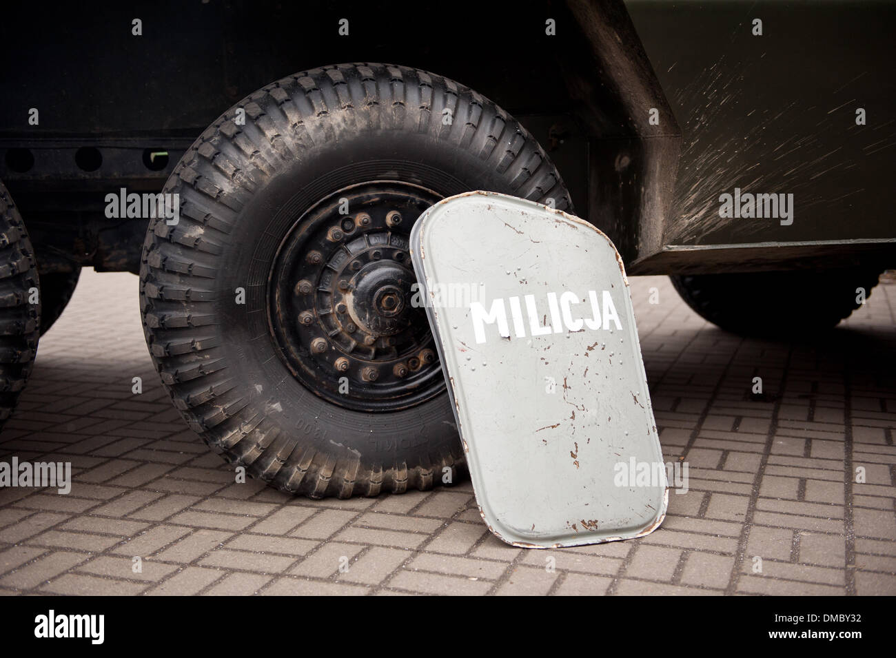 Militia shield tire vehicle hi-res stock photography and images - Alamy