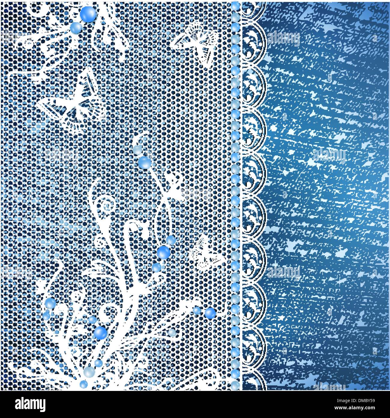 jeans background with lace frame Stock Vector Image & Art - Alamy