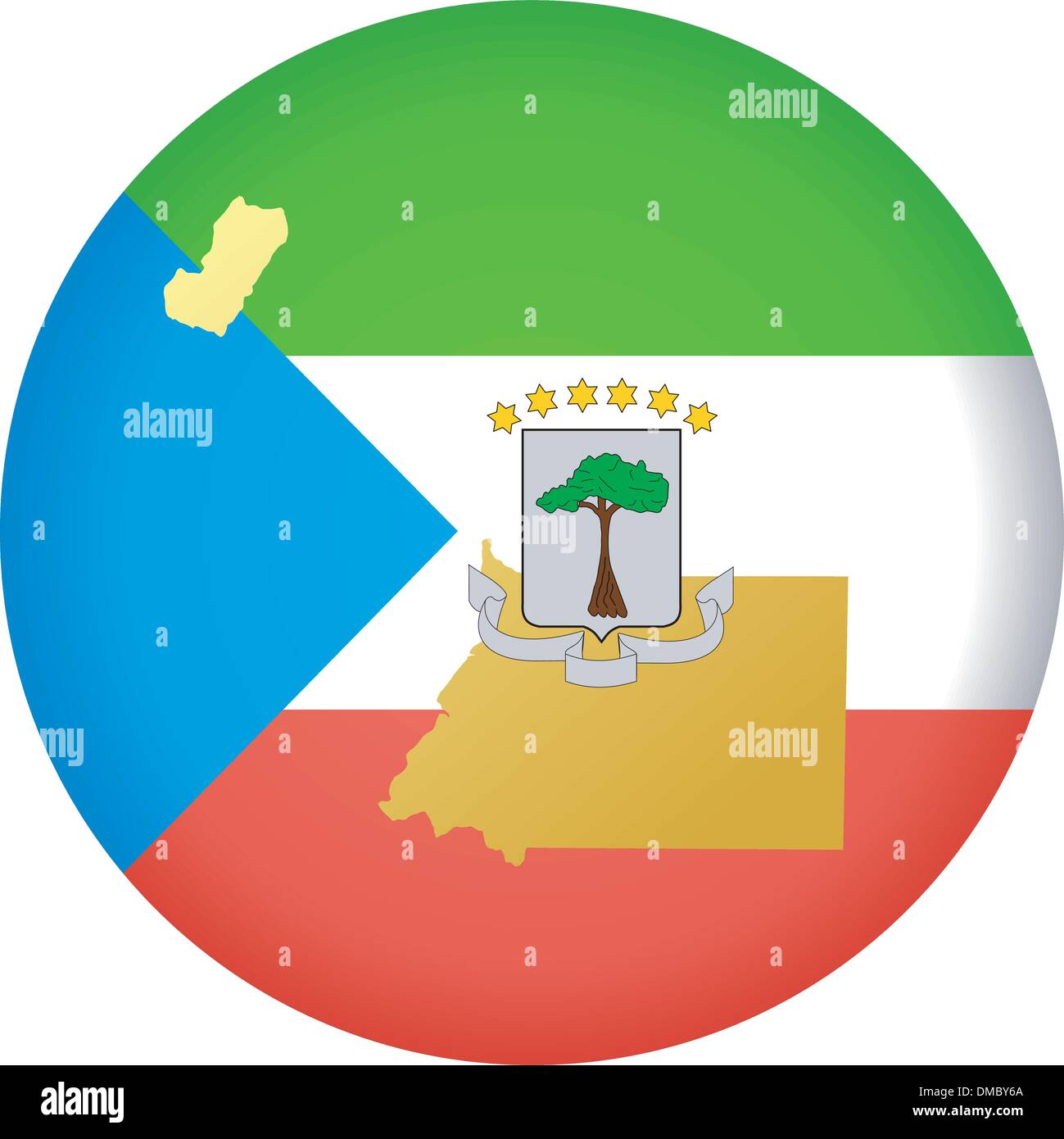 flag button in colours of Equatorial Guinea Stock Vector Image & Art ...
