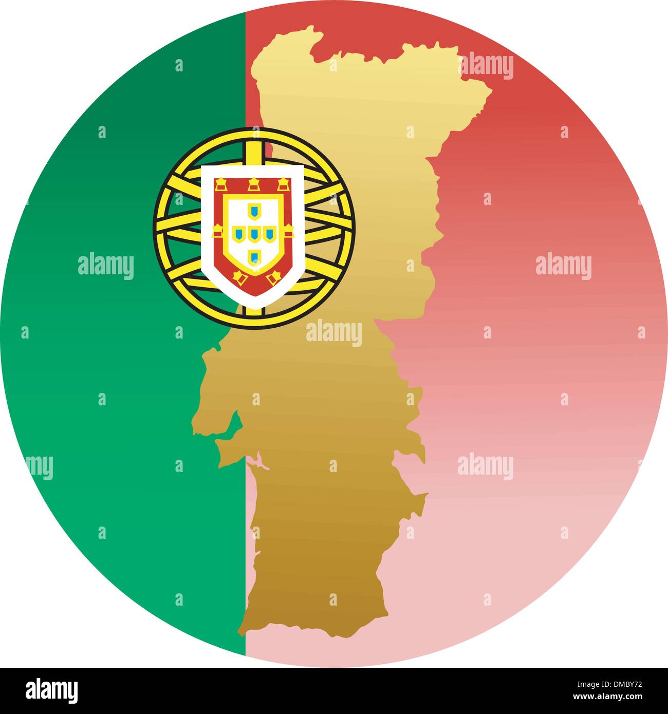 flag button in colours of Portugal Stock Vector Image & Art - Alamy