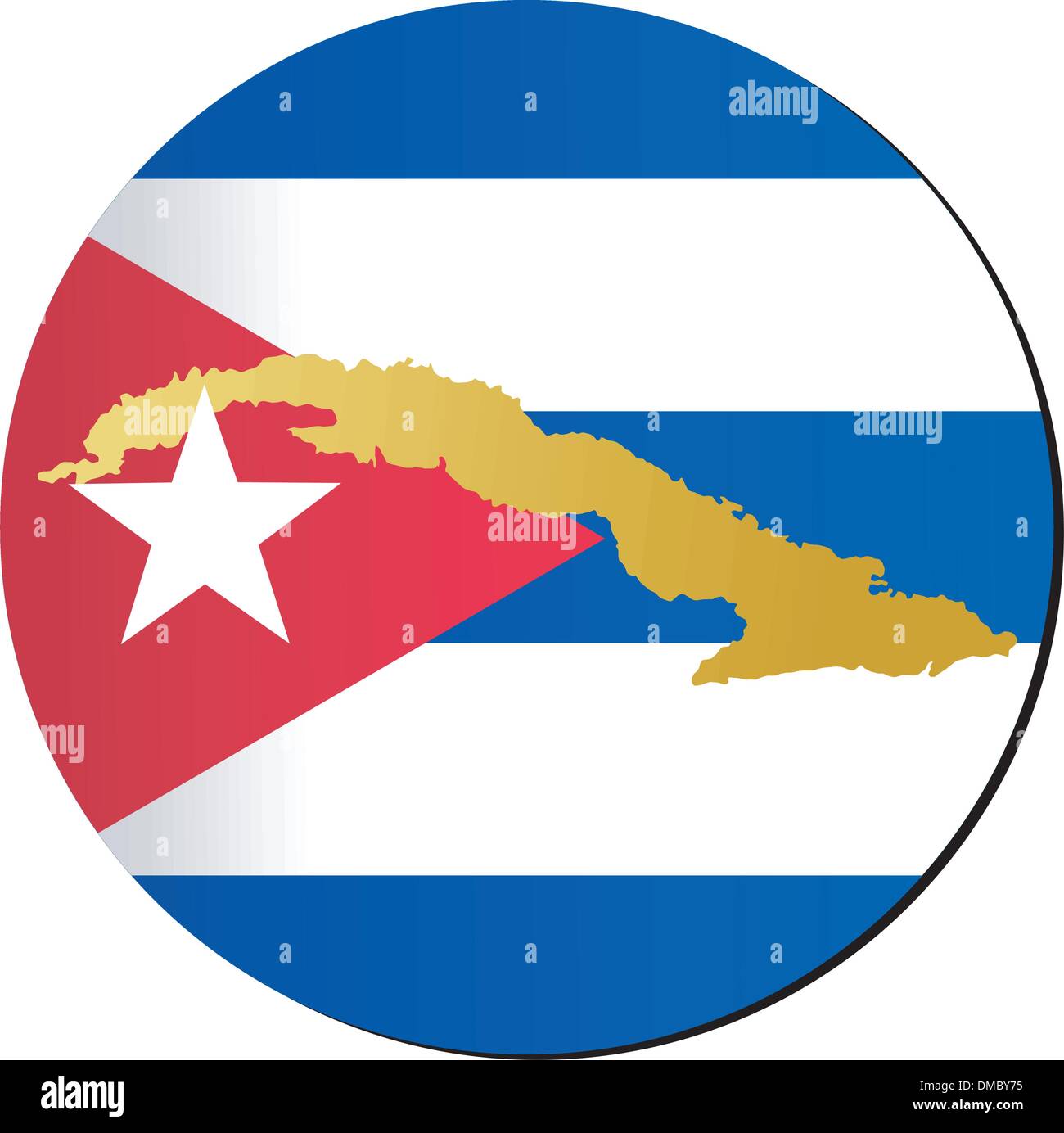 Round flag cuba Stock Vector Images - Alamy