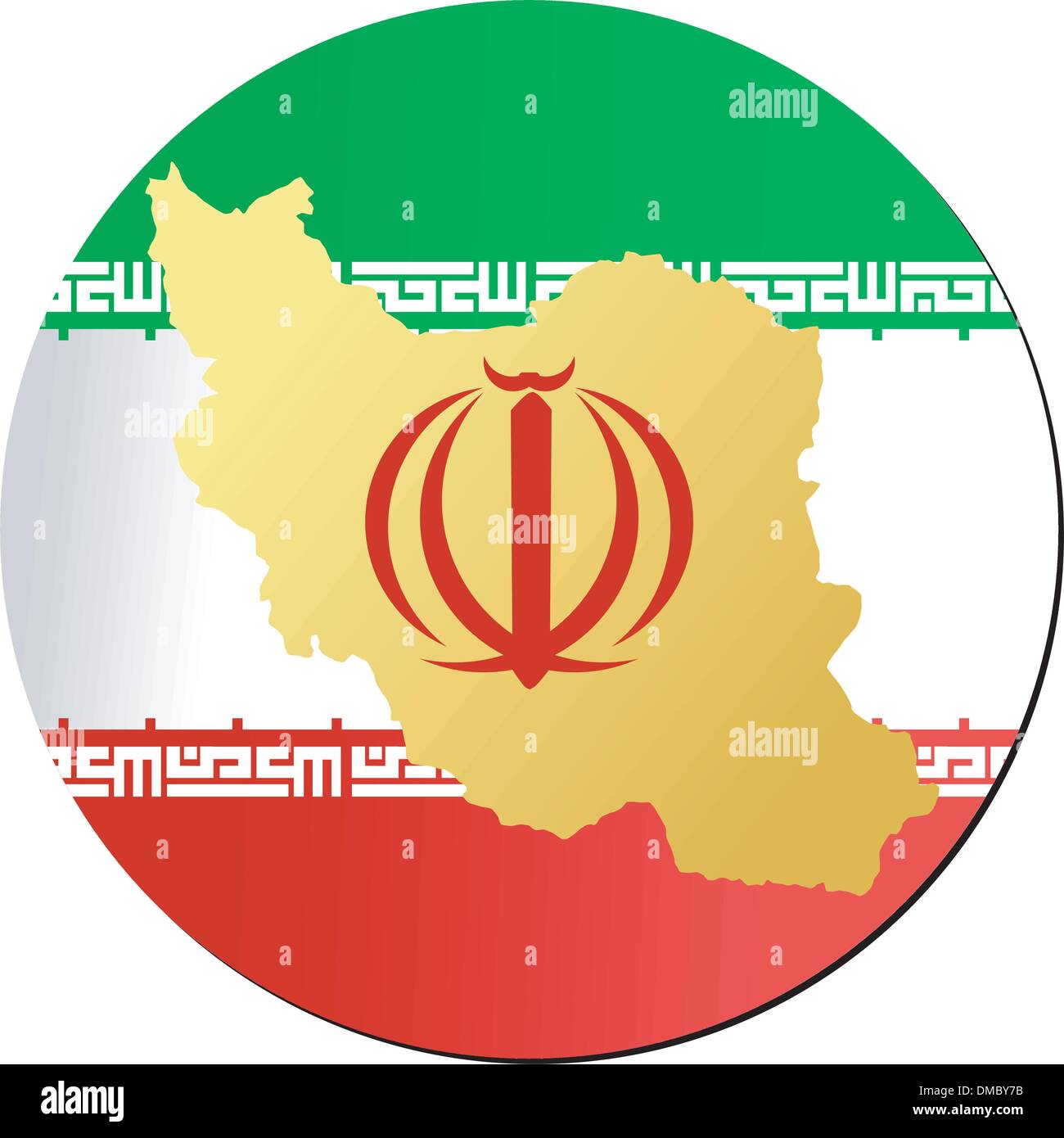 Iran flag icon in Stock Vector Images - Alamy