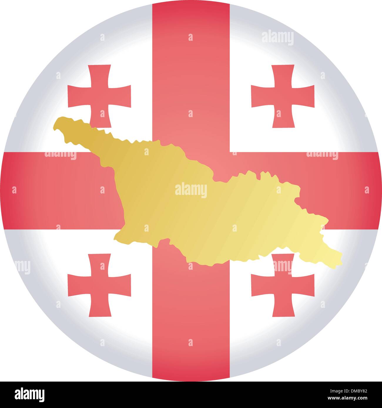 Vector flag georgia in Stock Vector Images - Alamy