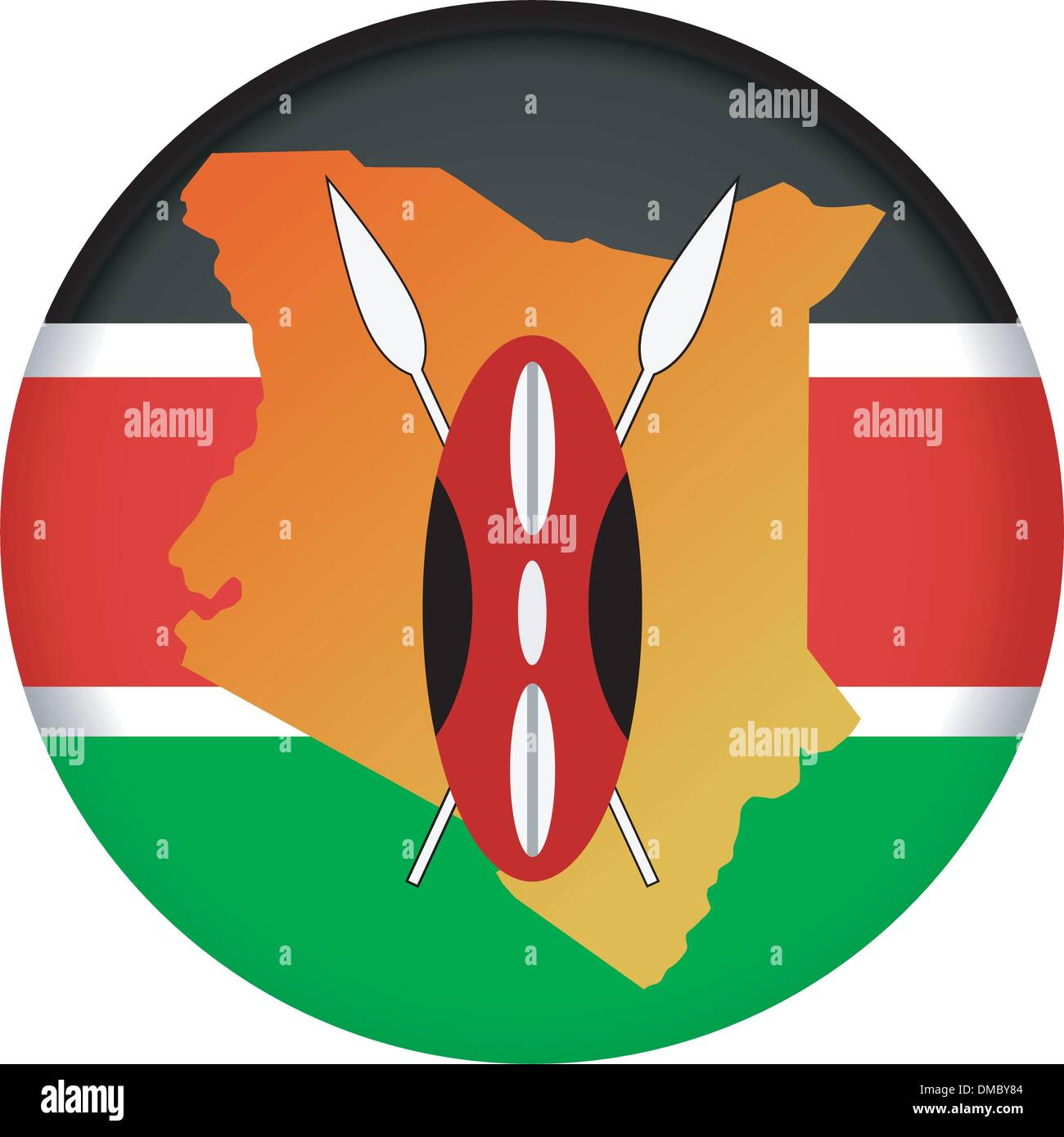flag button in colours of Kenya Stock Vector Image & Art - Alamy