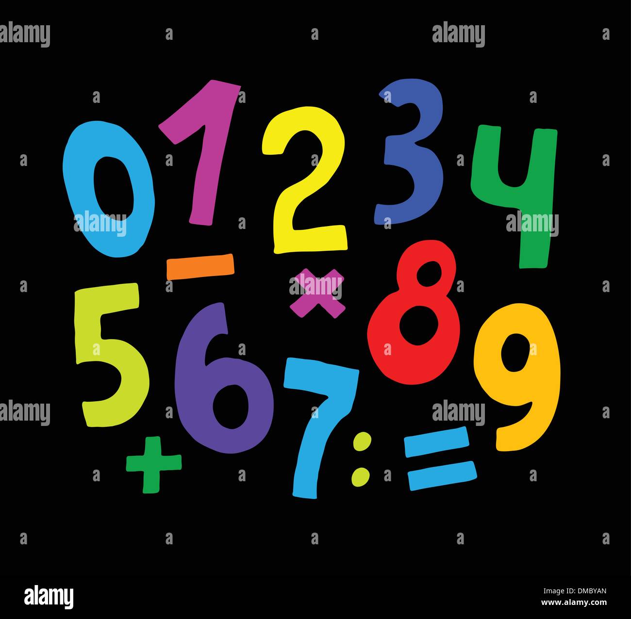 Set Of Numbers Stock Vector Image & Art - Alamy