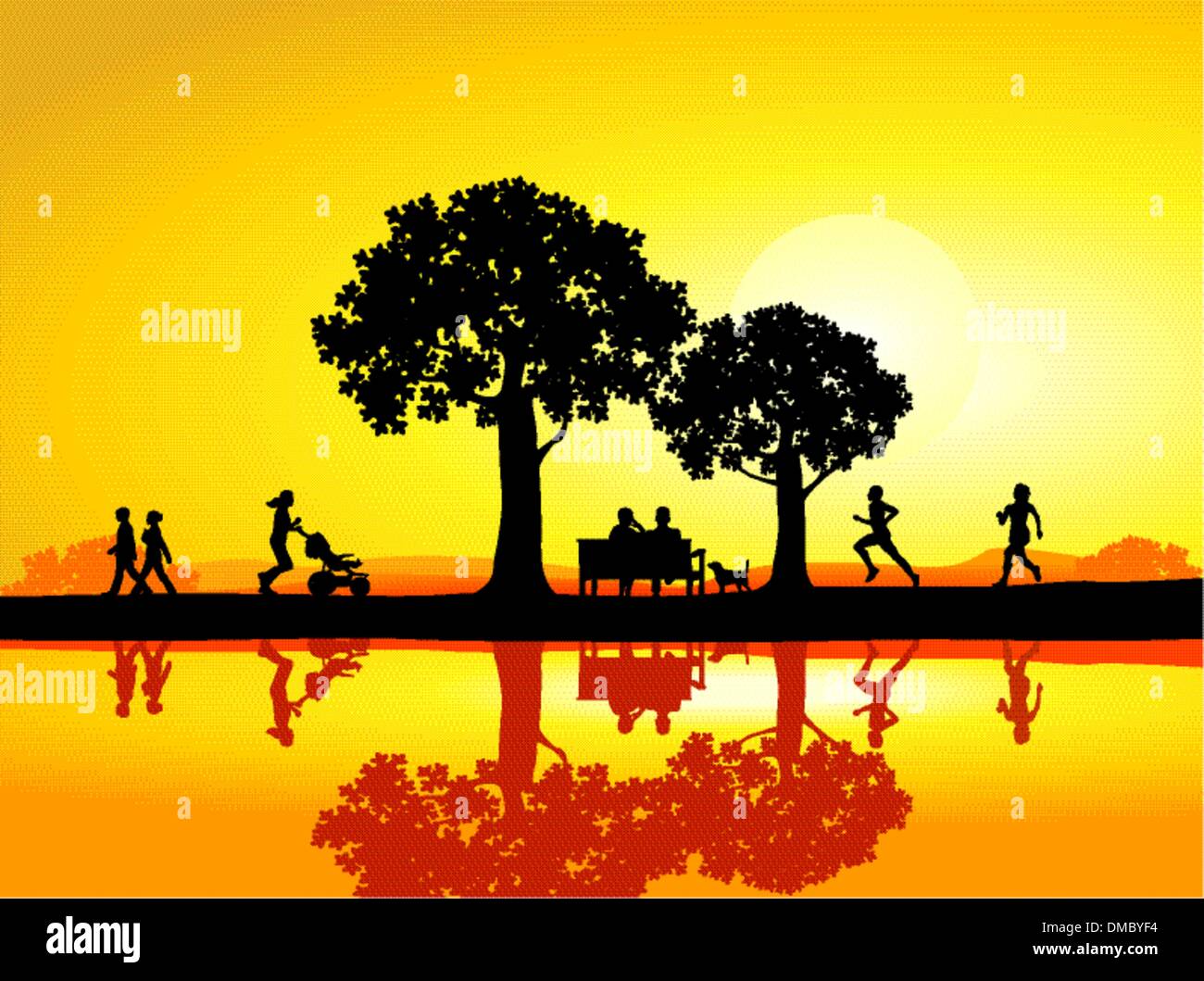 Natural park view Stock Vector Images - Alamy