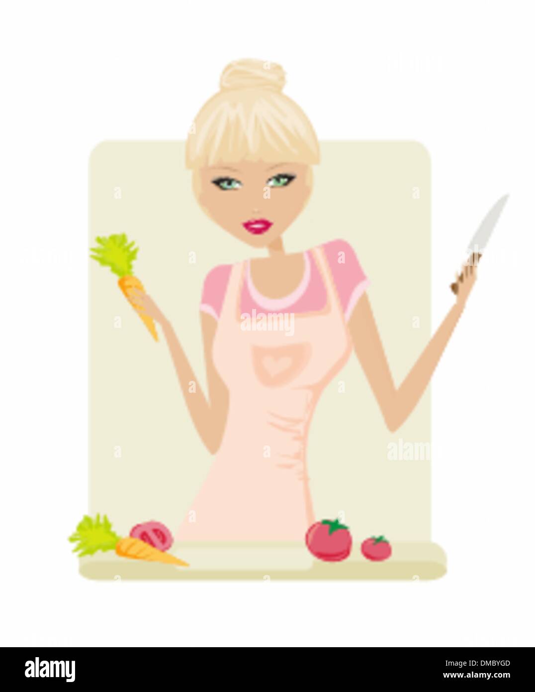 Lunch lady kitchen Stock Vector Images - Alamy