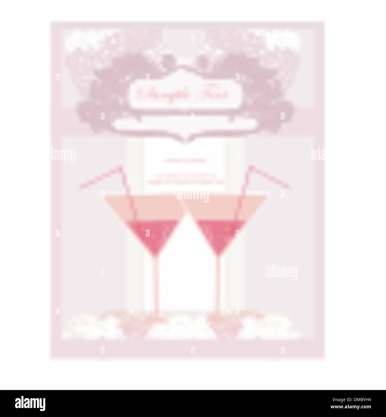 invitation to cocktail party menu or bar card space for text Stock ...