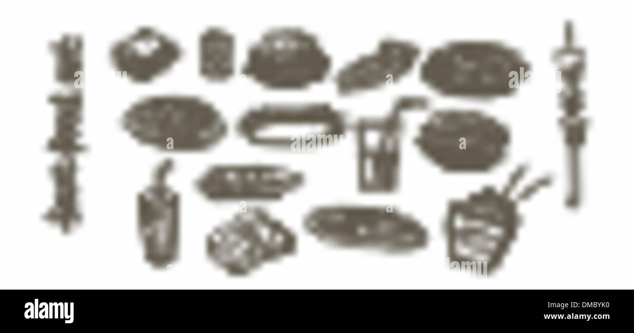 Fast food cartoon set Cut Out Stock Images & Pictures - Alamy