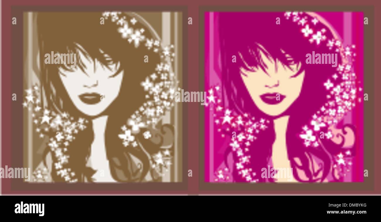 Abstract Beautiful Woman poster Stock Vector Image & Art - Alamy