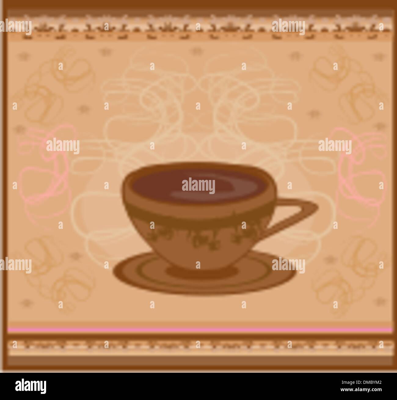 Cup of coffee with abstract design elements. Vector illustration Stock ...