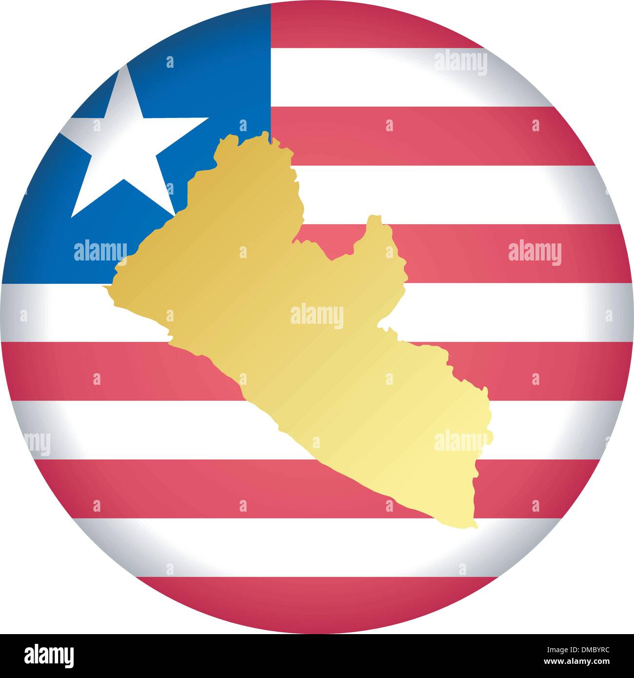 Liberia round flag icon hi-res stock photography and images - Alamy